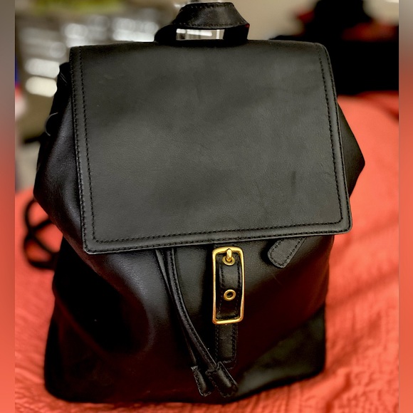 Coach | Bags | Coach Black Leather Backpack | Poshmark